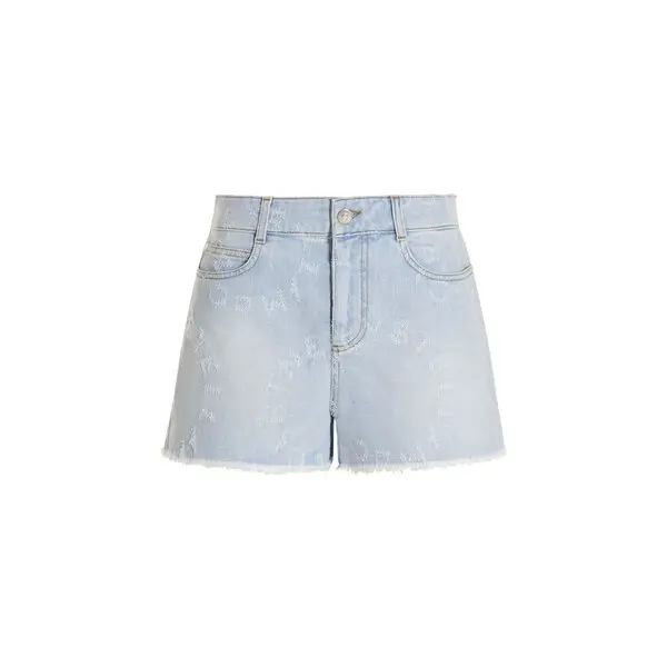 Stella McCartney Denim Shorts With Logo Detail