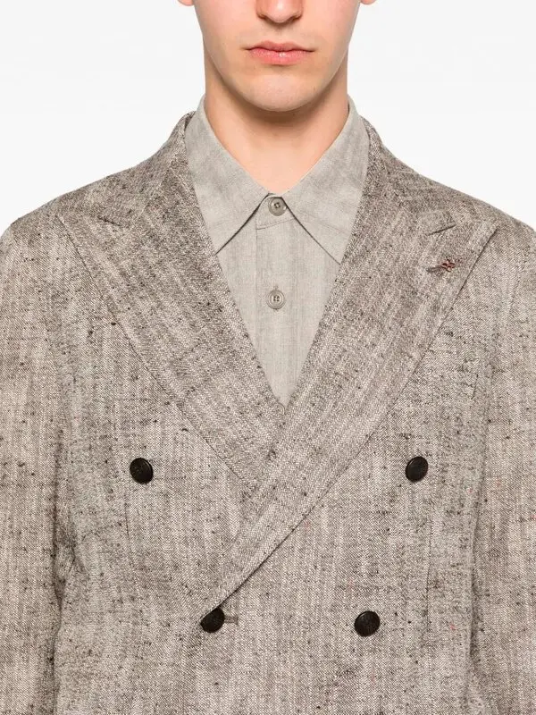 Tagliatore Vesuvio Double Breasted Jacket - Multicolor