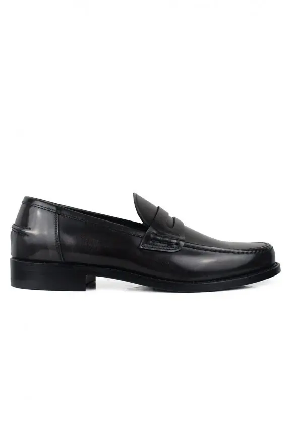 ALBERTO Leather Loafers - Gray