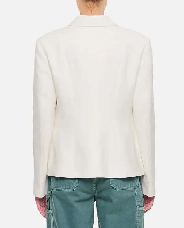 WALES BONNER Classic Fitted Jacket With Crystal Flower Detail