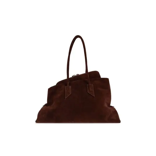 Attico Chocolate Suede Tote Bag - Brown