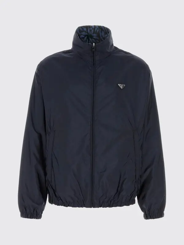 Prada Recycled Polyamide Zip-up Jacket - Blue