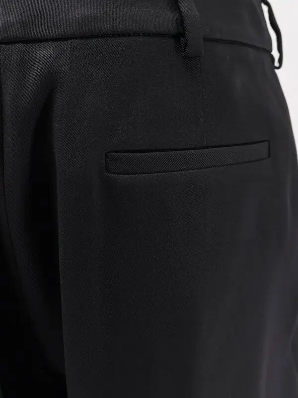 Balenciaga Slim Tailored Wool Trousers - Black
