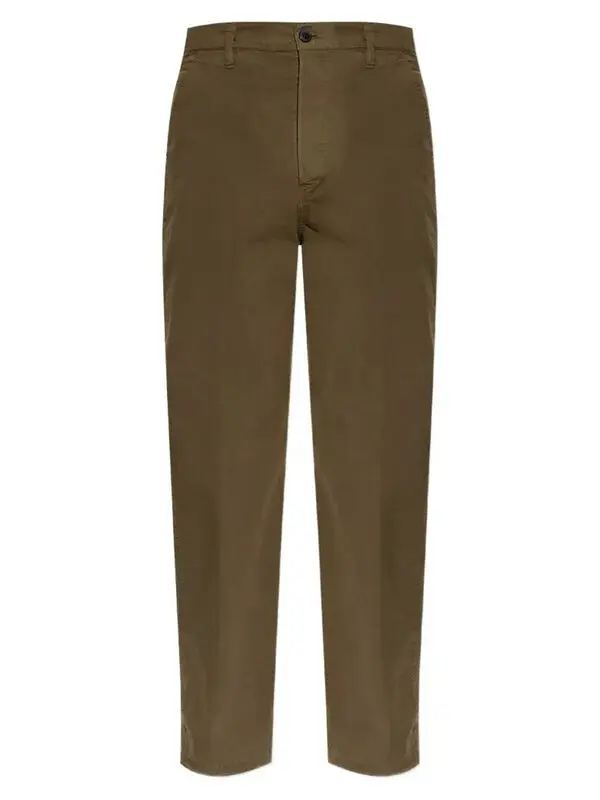 Dries Van Noten Cotton Trousers With Side Pocket - Green