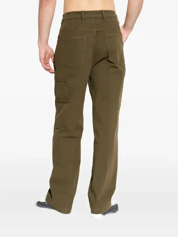 Dries Van Noten Cotton Trousers With Side Pocket - Green