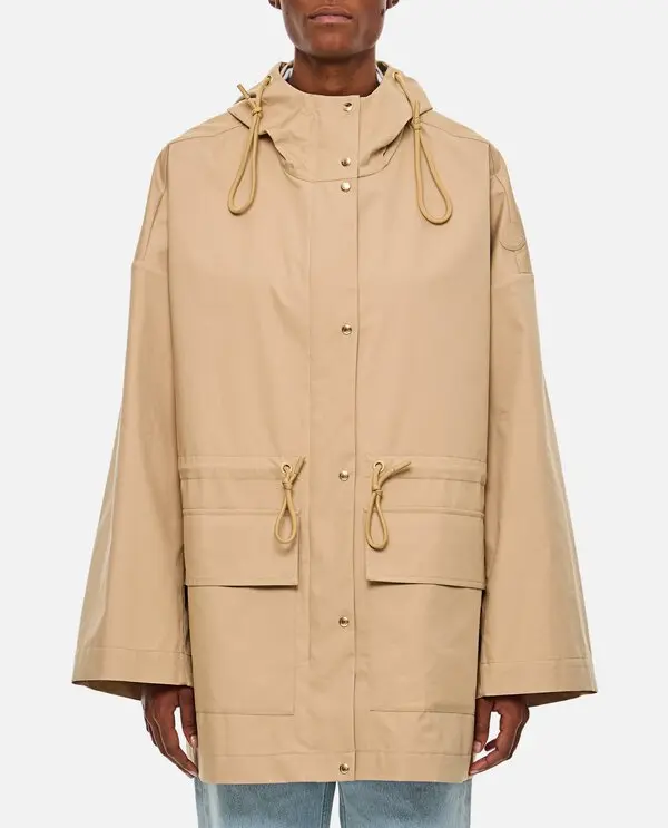 Moncler Gaillon Hooded Parka In Cotton - Multicolor