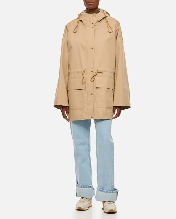 Moncler Gaillon Hooded Parka In Cotton - Multicolor