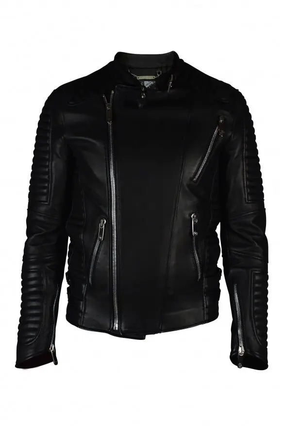 Philipp Plein Leather Biker Jacket