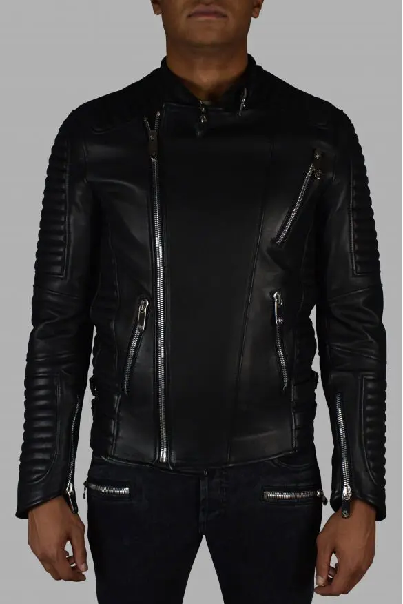 Philipp Plein Leather Biker Jacket