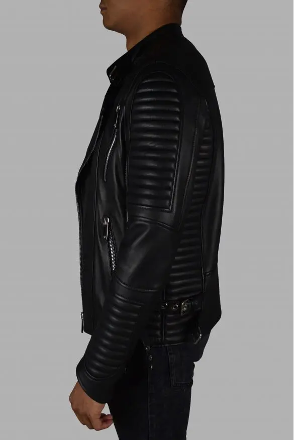 Philipp Plein Leather Biker Jacket