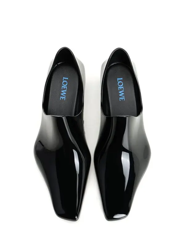 Loewe Emily Aqua Bootie 45 In Rubber - Black