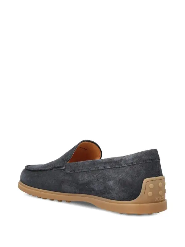 TOD'S Suede Loafers With Rubber Sole - Blue