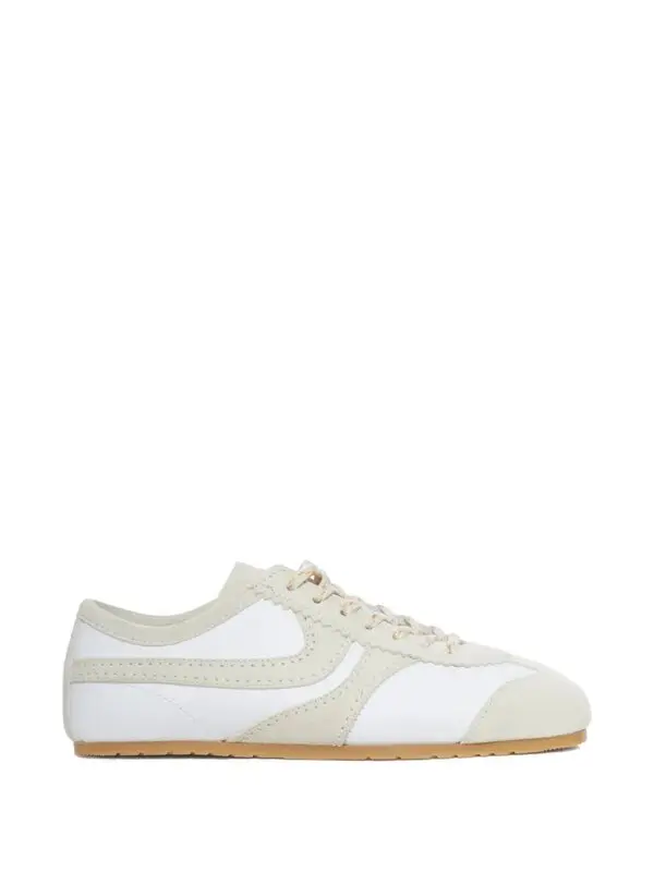 Dries Van Noten Suede And Leather Insert Sneakers - White