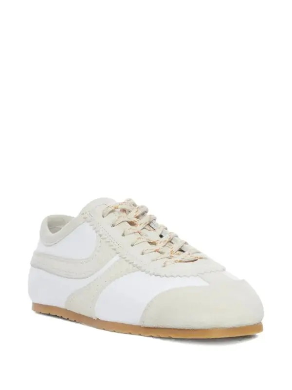 Dries Van Noten Suede And Leather Insert Sneakers - White