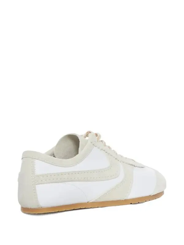 Dries Van Noten Suede And Leather Insert Sneakers - White