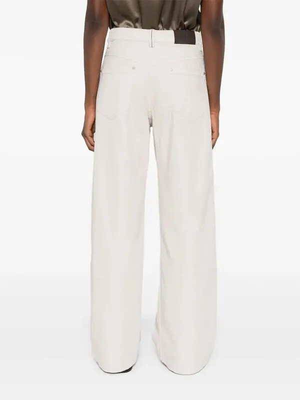 Brunello Cucinelli Wide Leg Dyed Cotton Pants
