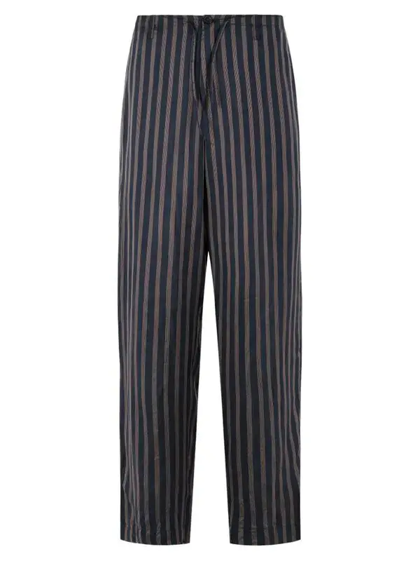 Dries Van Noten Penny Striped Cupro Trousers
