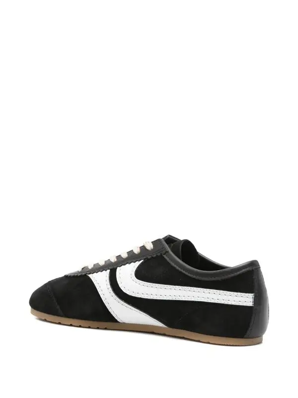 Dries Van Noten Suede And Leather Sneakers - Black