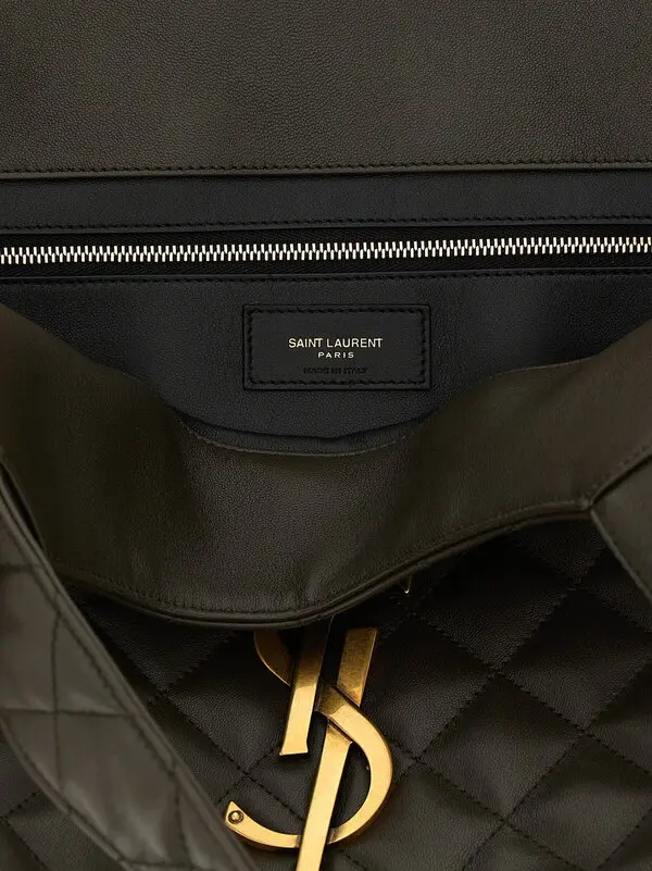 Saint Laurent Medium Icare Shopping Bag In Lamb Nappa Leather - Brown