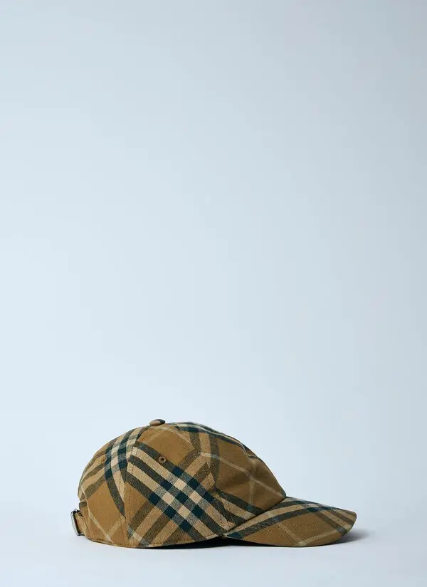 Burberry Check Cotton Baseball Cap