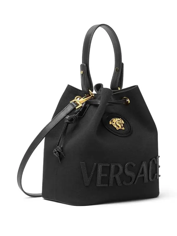 Versace La Medusa Bucket Bag - Black