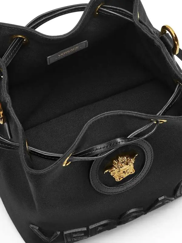 Versace La Medusa Bucket Bag - Black