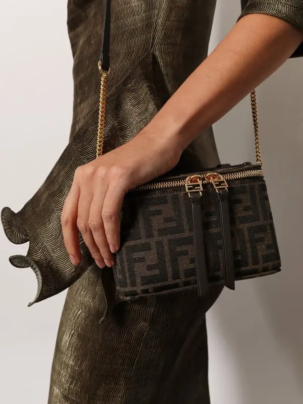 Fendi Ff Jacquard Vanity Crossbody Bag