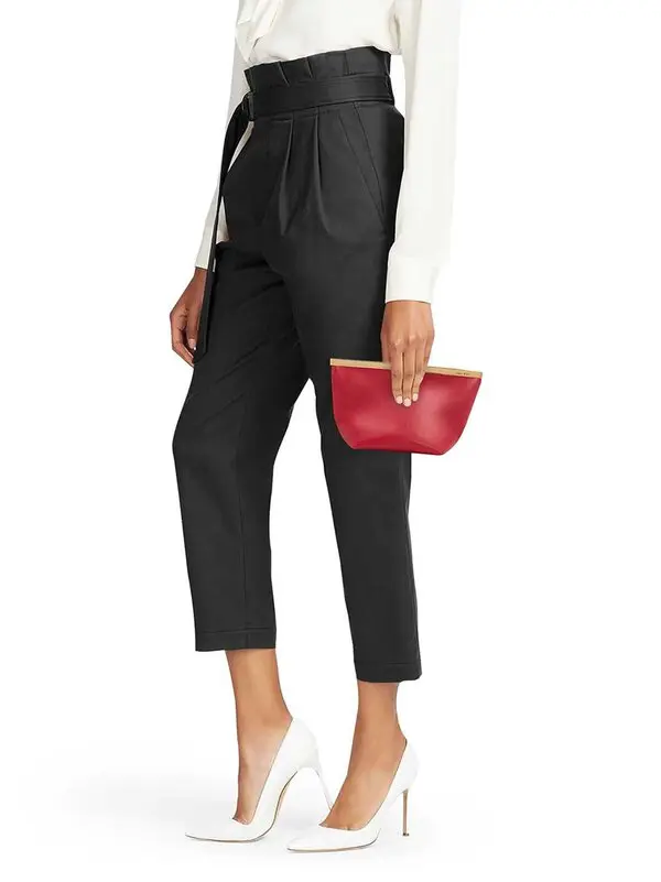 JIMMY CHOO Leather Clutch With Chain Strap - Red