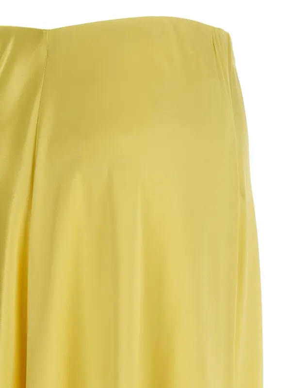 Alberta Ferretti Long Lace Insert Skirt