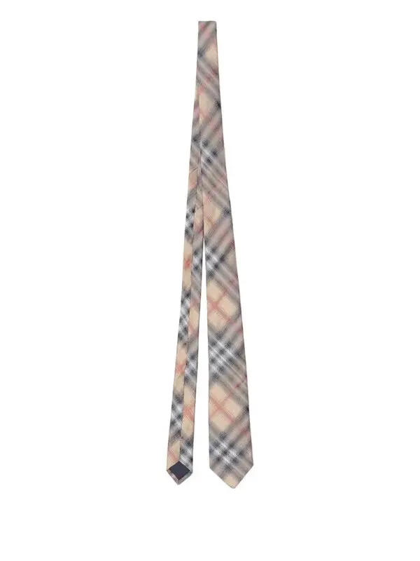 Burberry Check Silk Neck Tie - Multicolor