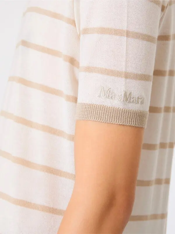 Max Mara Cashmere And Silk Striped Sweater