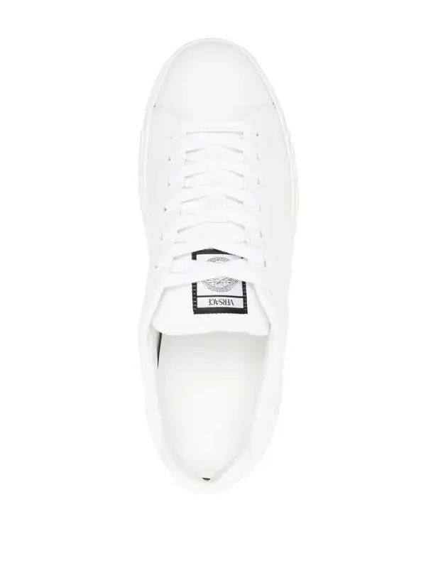 Versace Greca Sneakers In Faux Leather - White