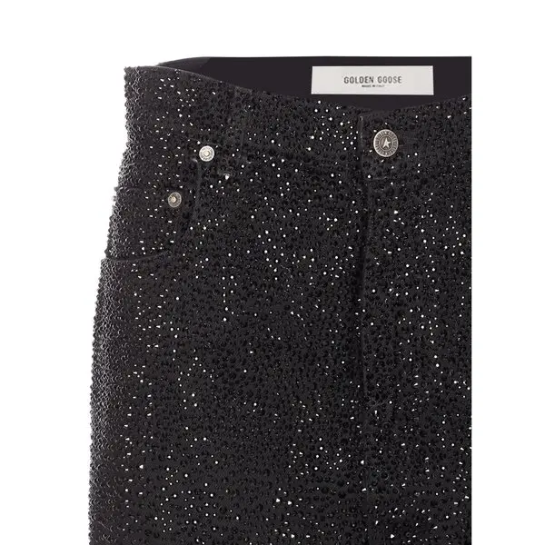 GOLDEN GOOSE Embellished Flare Jeans With Cut-out Detail