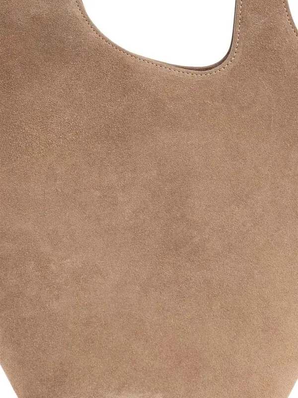 Attico La Scoop Suede Shoulder Bag - Brown