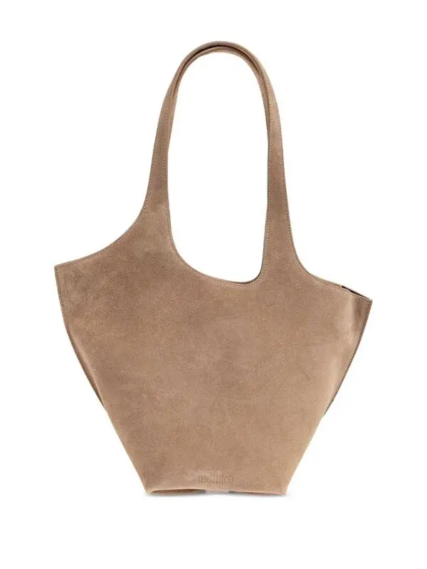 Attico La Scoop Suede Shoulder Bag - Brown