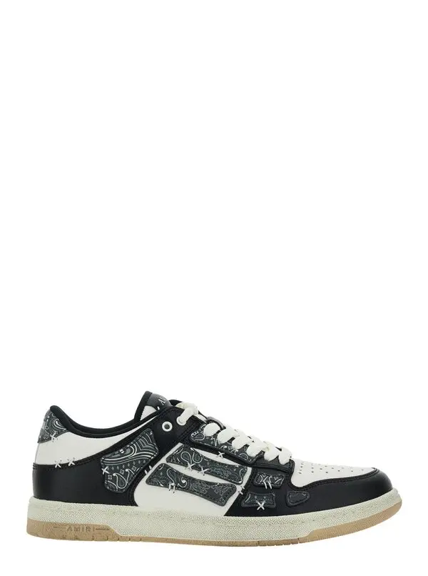 Amiri Leather Low Top Sneakers With Logo Detailing - Multicolor
