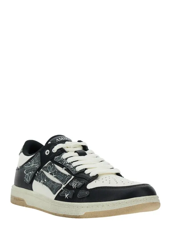 Amiri Leather Low Top Sneakers With Logo Detailing - Multicolor