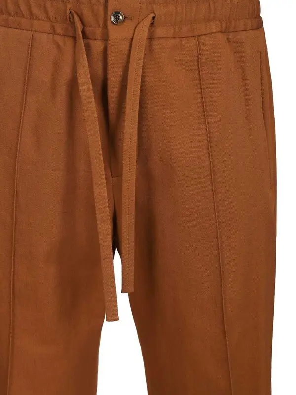 Valentino Garavani Classic Cotton Trousers With Pleats