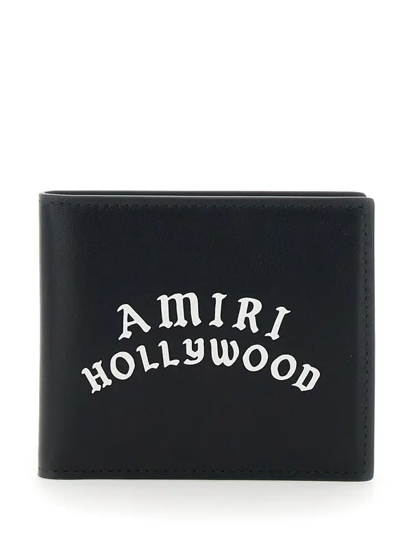 Amiri Bi-fold Wallwt With Logo Lettering On The Front In Leather - Multicolor