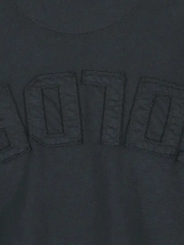 GOLDEN GOOSE Aged-effect Cotton T-shirt With Reverse Logo On The Back