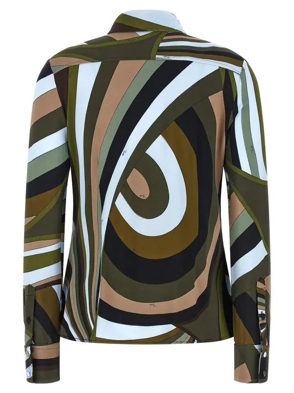 Emilio Pucci Iride' Print Stretch Viscose Shirt - Multicolor