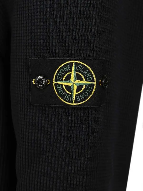 Stone Island Waffle-knit Organic Cotton Crewneck Sweatshirt