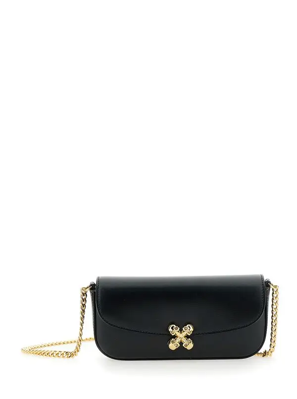 Alexander McQueen Leather Crossbody Bag With Chain-link Strap - Multicolor