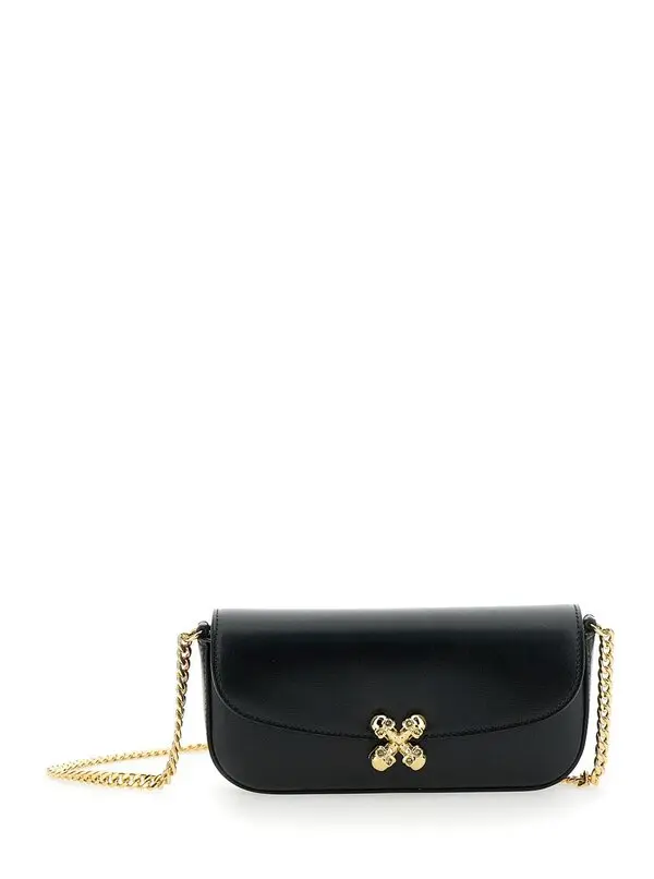 Alexander McQueen Leather Crossbody Bag With Chain-link Strap - Multicolor