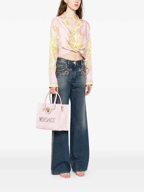 Versace Small Tote Bag With Medusa Print