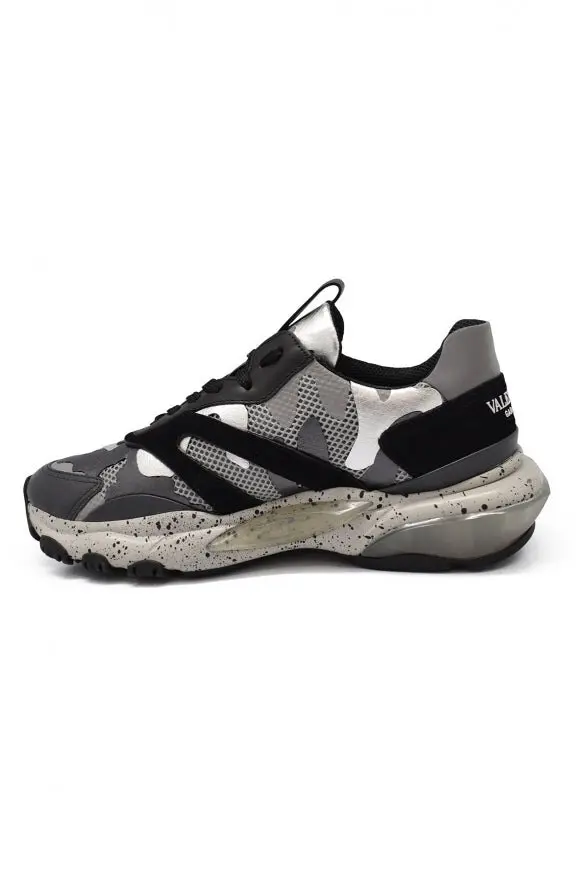 Valentino Garavani Bounce Camouflage Sneakers - Black