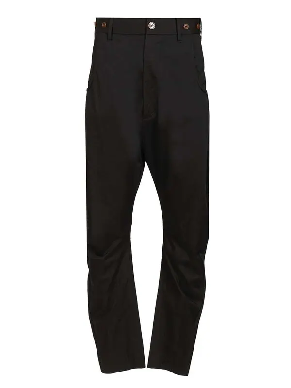 VIVIENNE WESTWOOD Buckle Cotton Trousers - Black