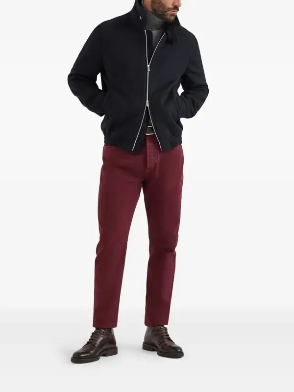 Brunello Cucinelli Wool Bomber Jacket - Black