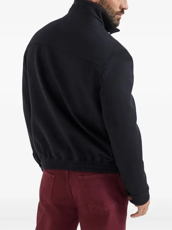 Brunello Cucinelli Wool Bomber Jacket - Black