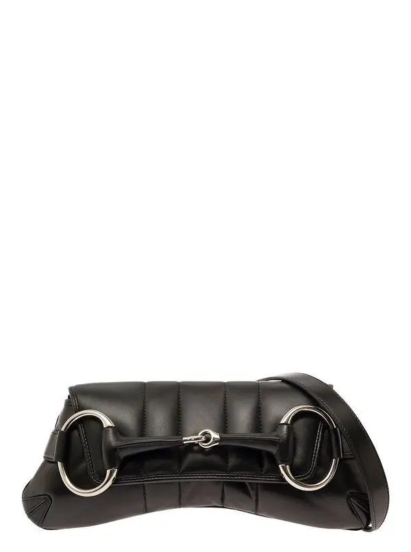 Gucci Medium Shoulder Bag With Maxi Horsebit In Leather - Multicolor